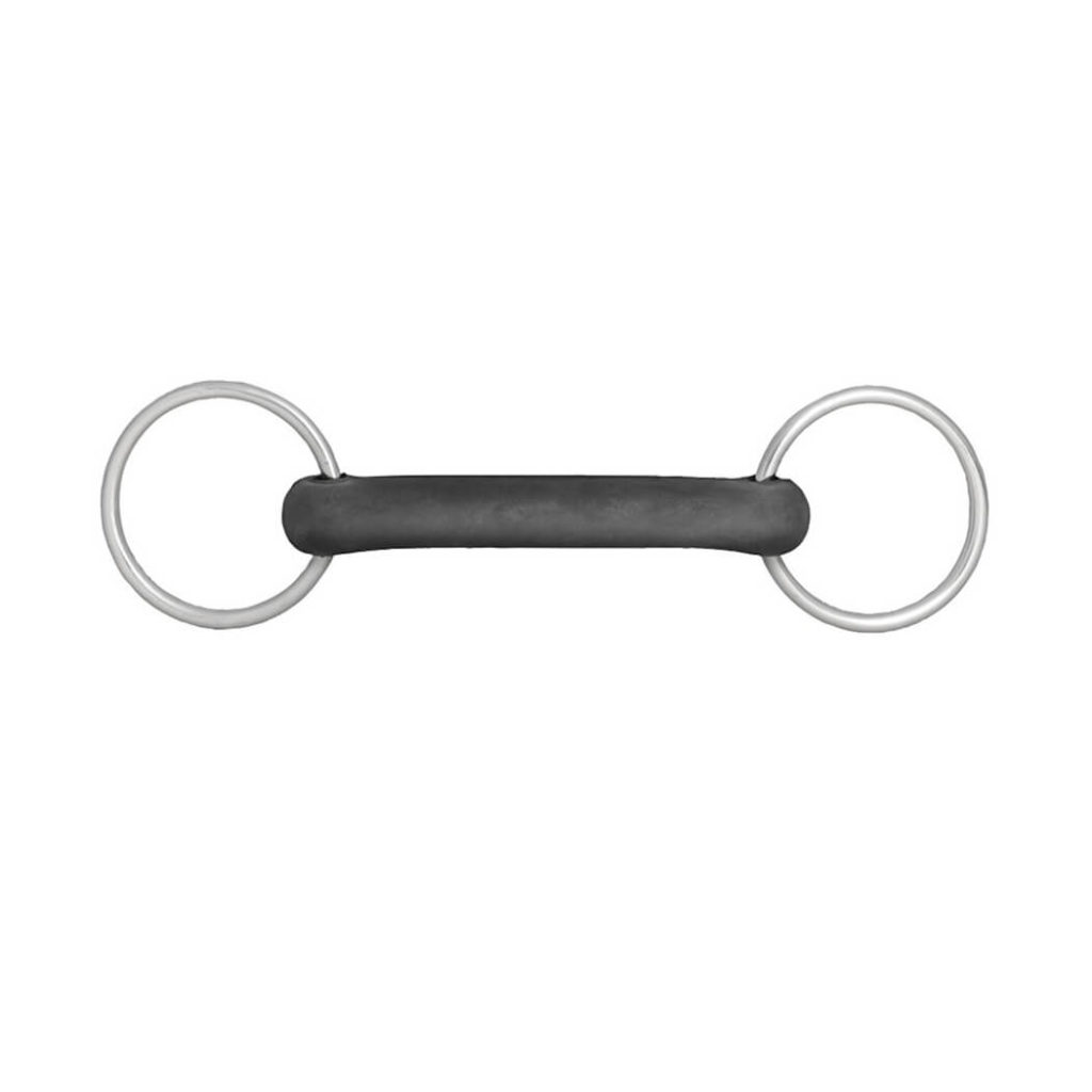 Loose Ring Hard Rubber Straight Snaffle - Equestrian House