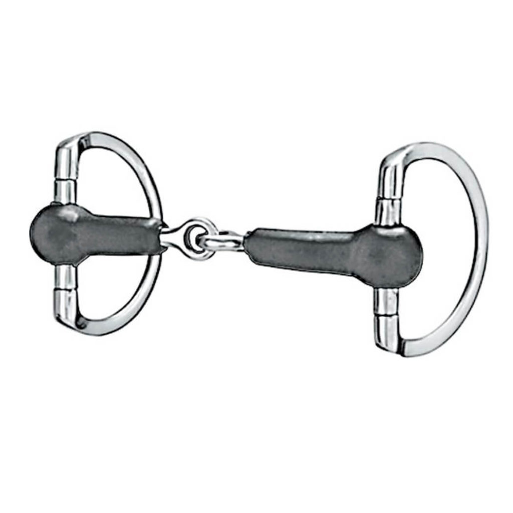 Rubber-mouth D-ring Single-jointed Snaffle - Equestrian House