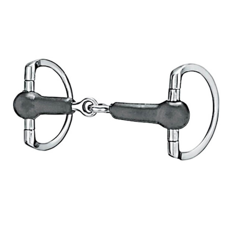 Rubber-mouth D-ring Single-jointed Snaffle - Equestrian House